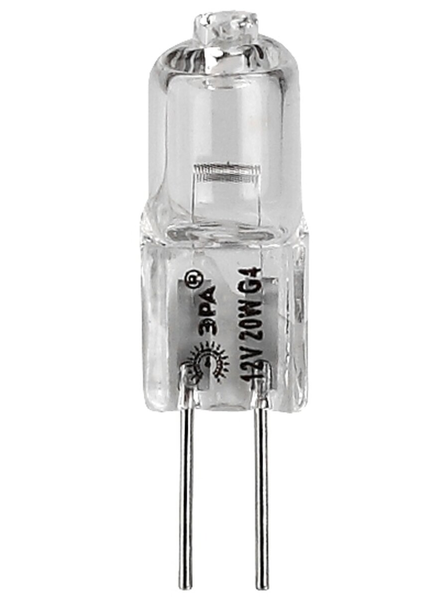 Лампа галогенная ЭРА C0027369, 20 Вт, G4, 280 Лм, 3000 K, 12 В, капсула
