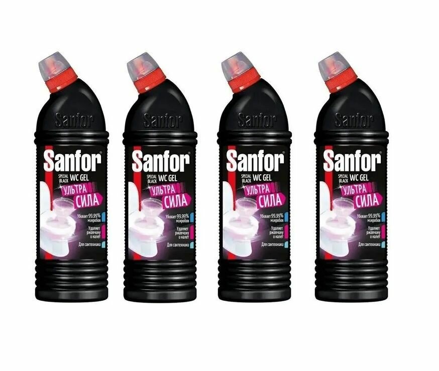 Гель Sanfor, WС Speсial black, 750 мл, 4шт