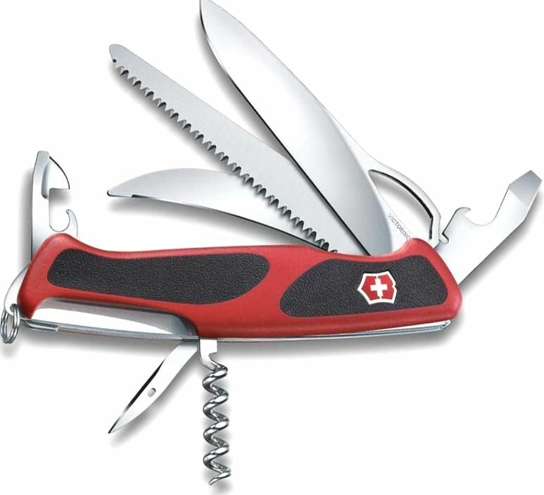 Мультитул Victorinox RangerGrip, пластик, 13 функций, длина лезвия 9,5 см, красный/черный