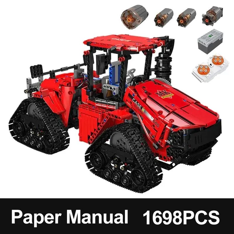 18020 Technical Racing Car Игрушка из строительных блоков для пневматического гусеничного трактора