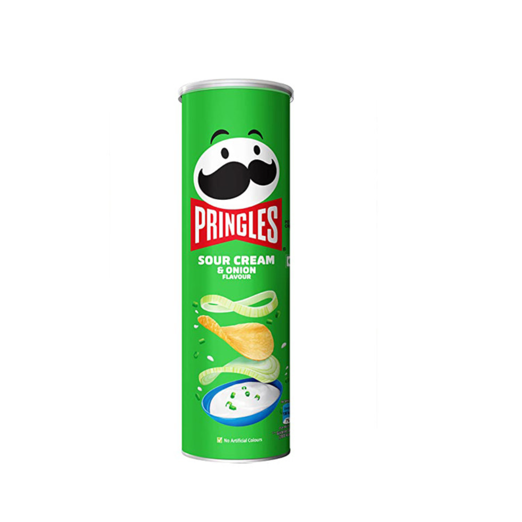 Чипсы картофельные Pringles со вкусом сметаны и лука 110 г, Китай