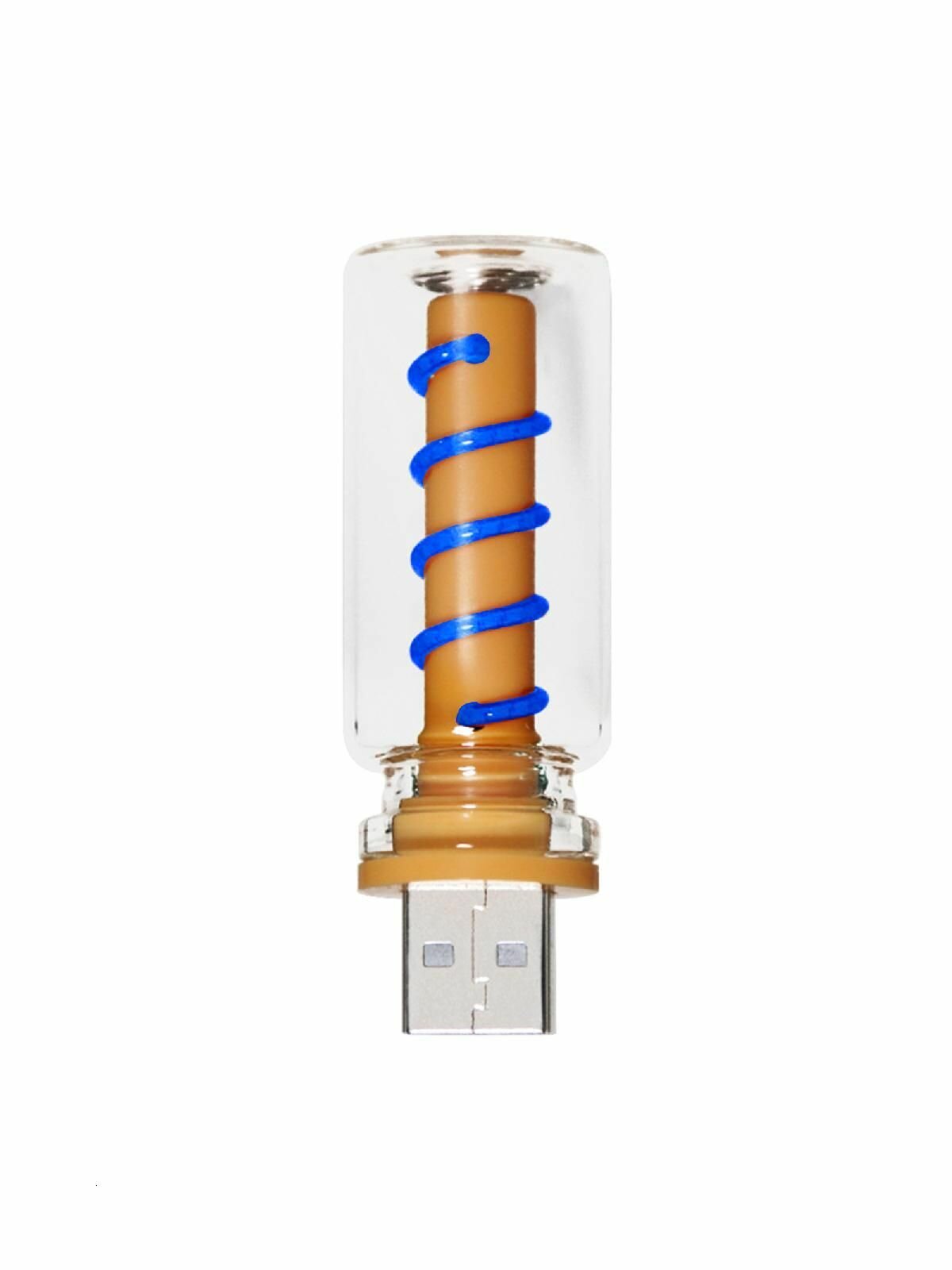 Лампаавтомобильная, USB-ночник с поворотным рисунком-синий
