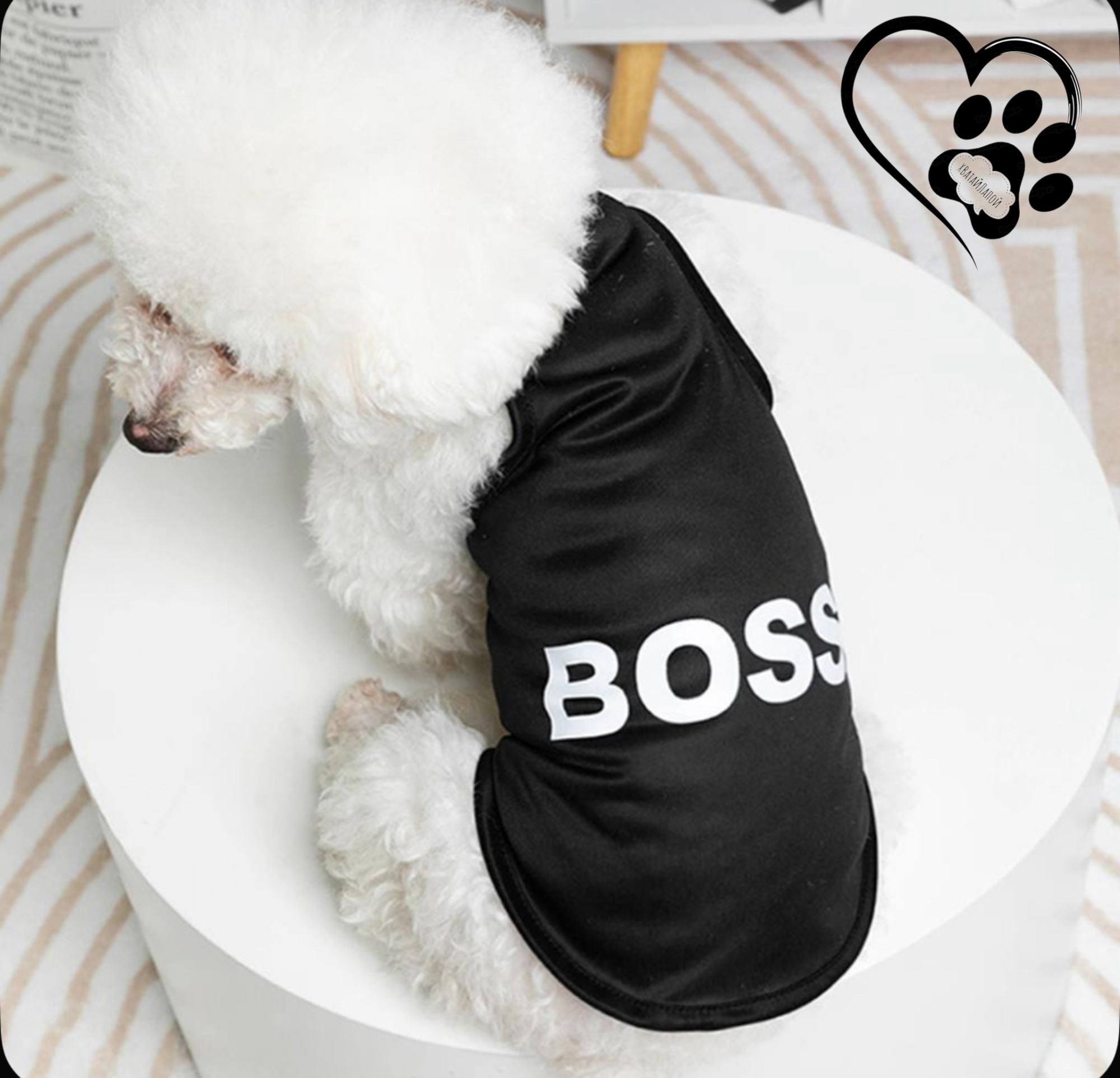 Майка для собак и кошек мелких и средних пород. Размер L (грудь 47 см, спинка 35 см)