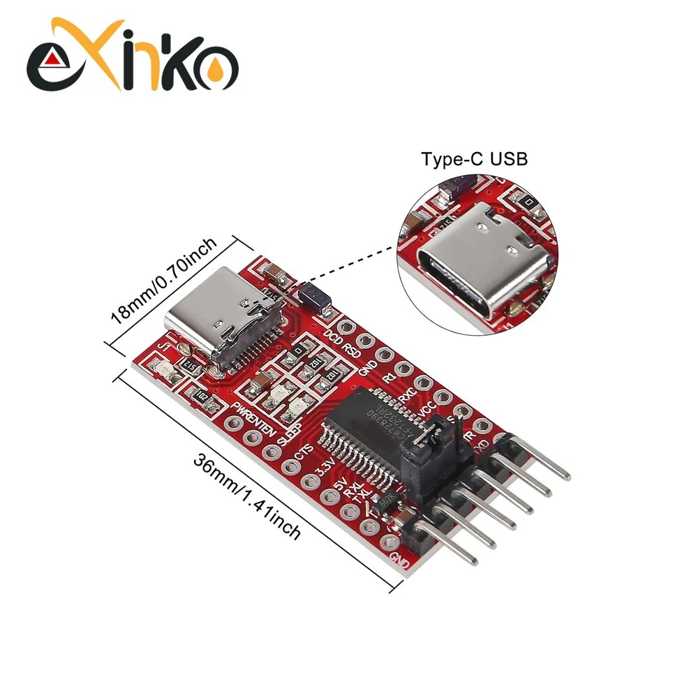FT232RL USB к TTL Модуль Адаптер 1PC-Type-C
