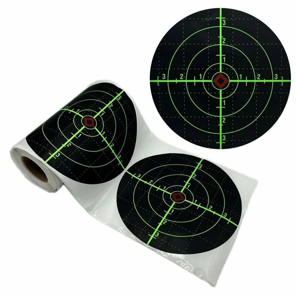 6 "100 шт./рулон мишени флуоресцентные зеленые мишени для брызг наклейки самоклеящаяся мишень для BB пистолета пеллет пистолет страйкбольная винтовка