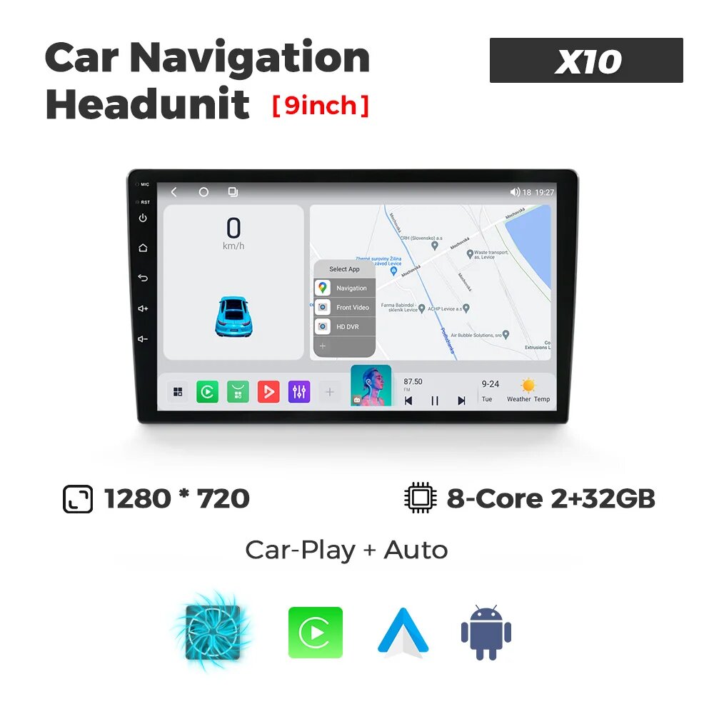 MEKEDE 9/10 дюймов беспроводной Carplay Android Auto универсальный автомобильный MN-X10-Pro-9