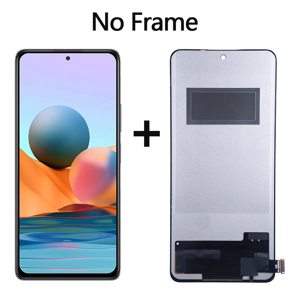 6,67-дюймовый ЖК-дисплей для Xiaomi Redmi Note 10 Pro, сенсорный ЖК-дисплей для Redmi Note No Frame