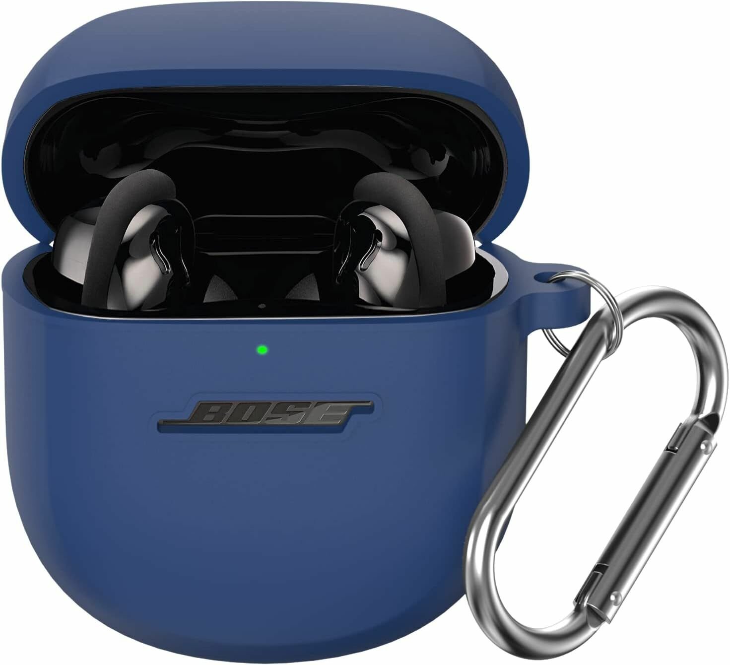 Силиконовый чехол с карабином наушников для Bose QuietComfort Earbuds II 2022 and Bose QuietComfort Ultra 2023