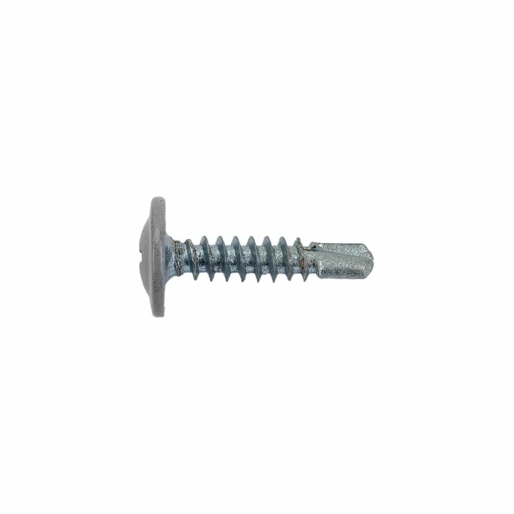 Саморез с прессшайбой и сверлом качественный крепеж 4,2/19 ral7004 серая (250 шт.) 0300263