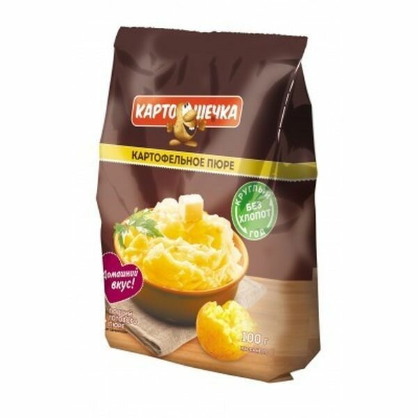 Пюре картофельное Картошечка, 4 порции, классическое,100 гр, 1 уп