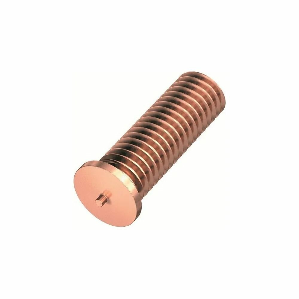 Шпилька приварная стальная омедненная 1000 шт, М6, 25 мм обтек 4028457