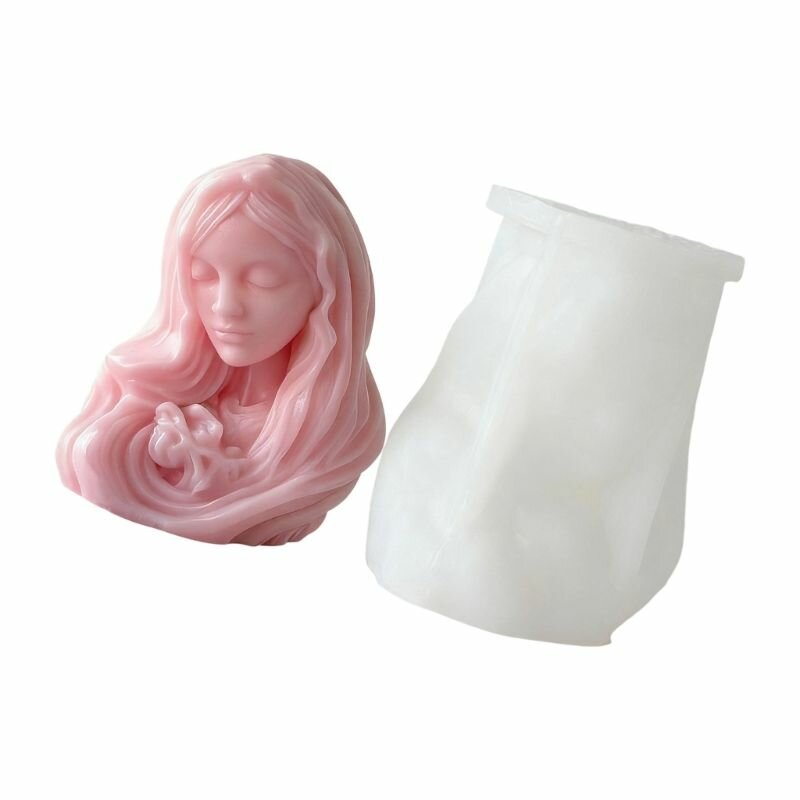 Портретная свеча diy гипсовое цементное украшение портретная рельефная силиконовая форма-F515