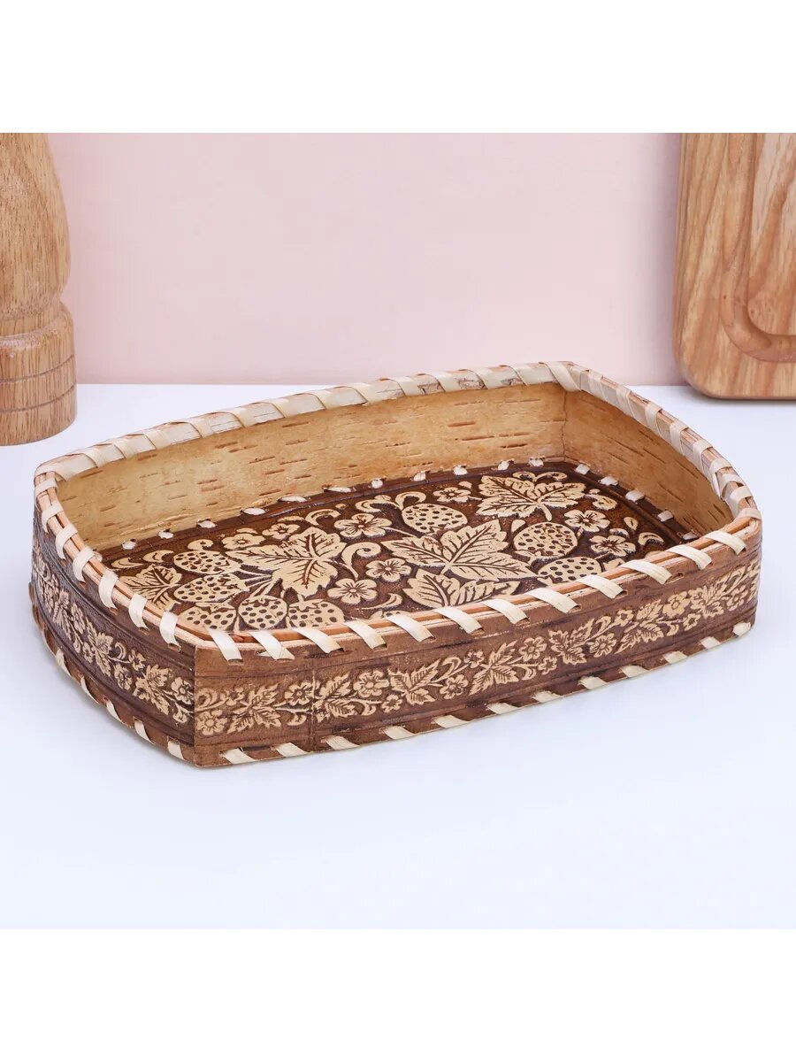 Корзина для кухни Ягодки, береста