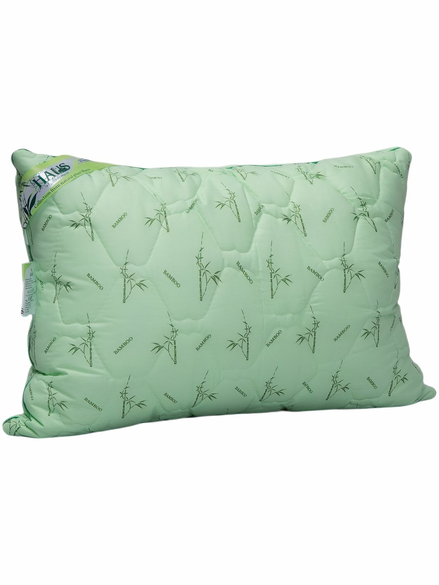 Подушка с бамбуковым волокном в сатине (100% хлопок) 140г/м2, 50х70 см.