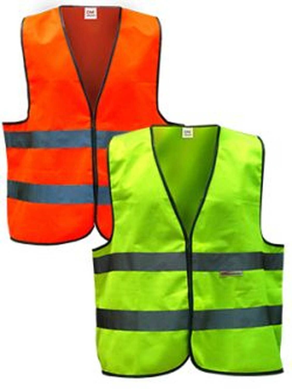 Жилет сигнальный, оранжевый, 2 класс, ткань, пл. 120 г/м², светоотр. полосы