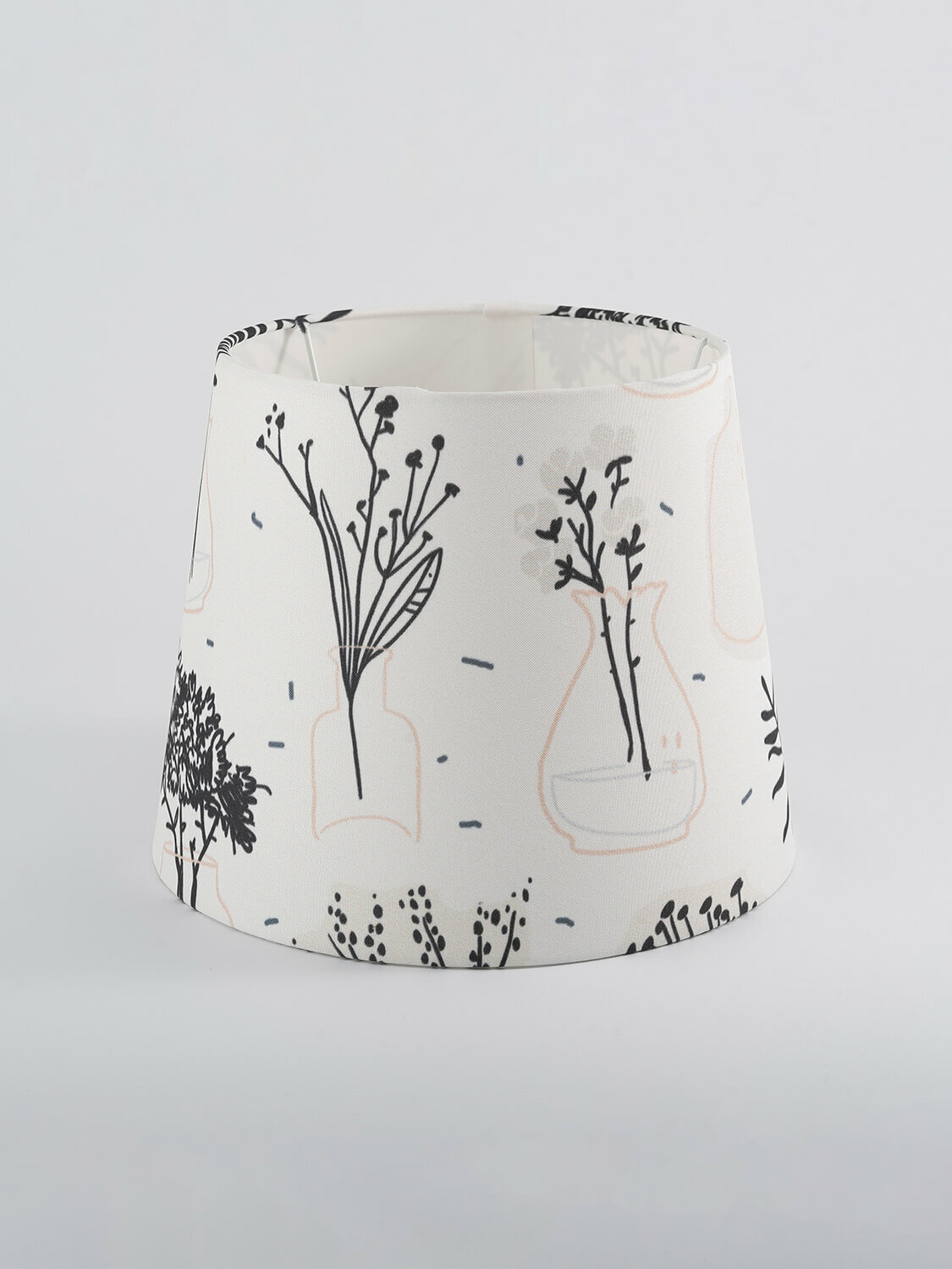 Абажур для настольной лампы, принт "Vases", конус 25 см