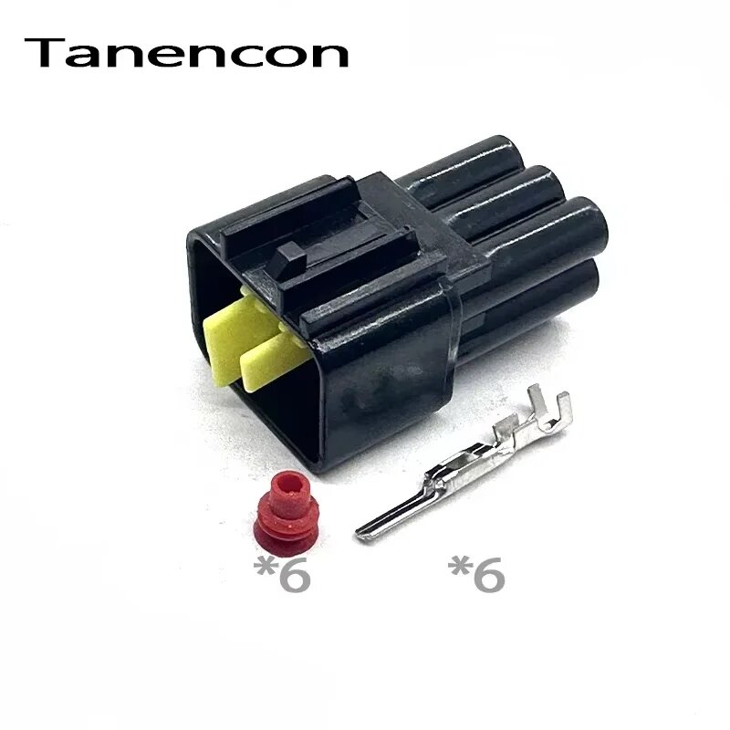 1 комплект, 6-контактный автомобильный водонепроницаемый кабельный разъем FW-C-6M-B, катушка для подъема окна FW-C-6F-B, автоматический разъем для Ford Mondeo Male