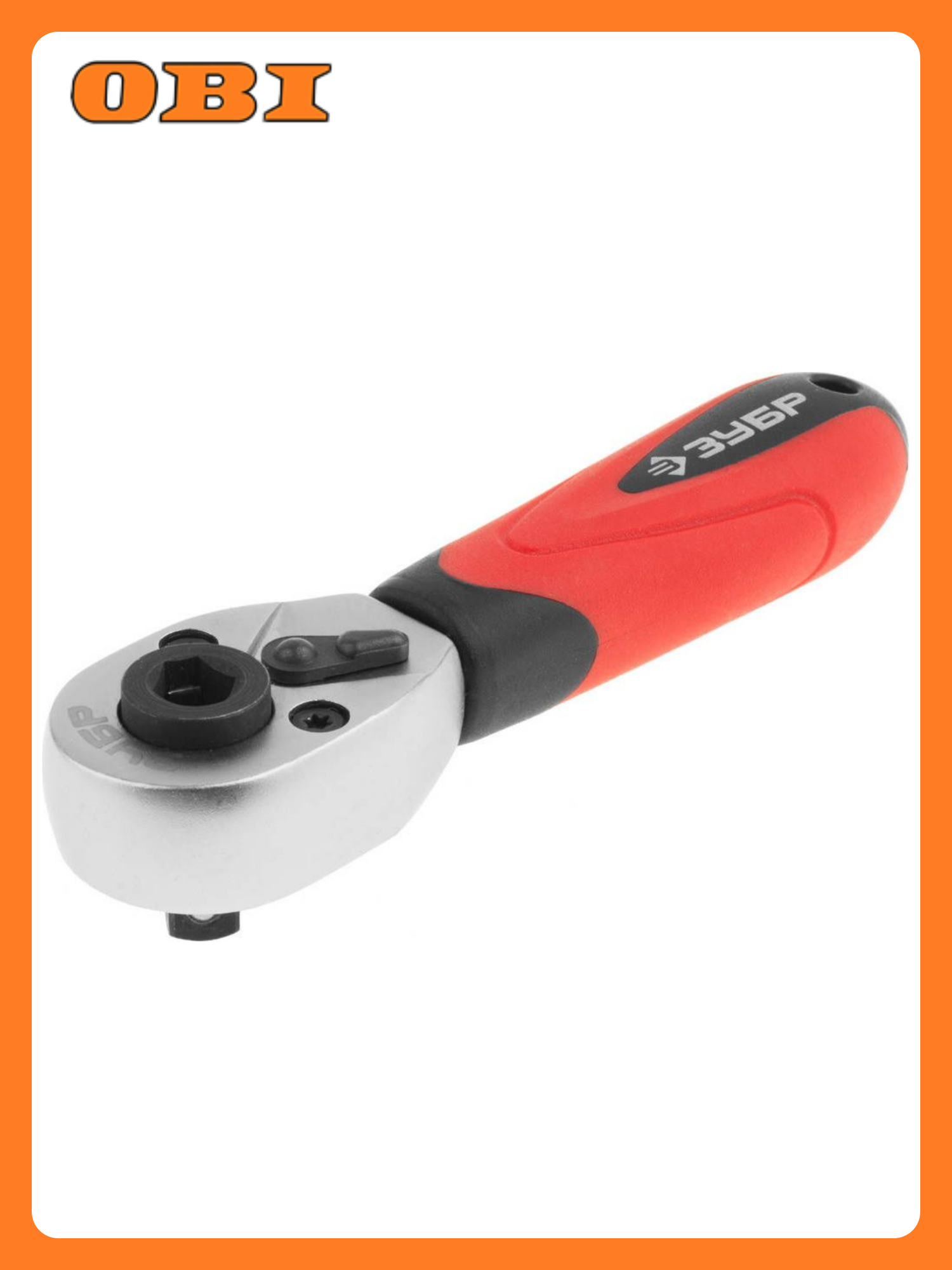 Трещотка ЗУБР, для торцевых головок, Cr-V сталь, 1/2", 100мм