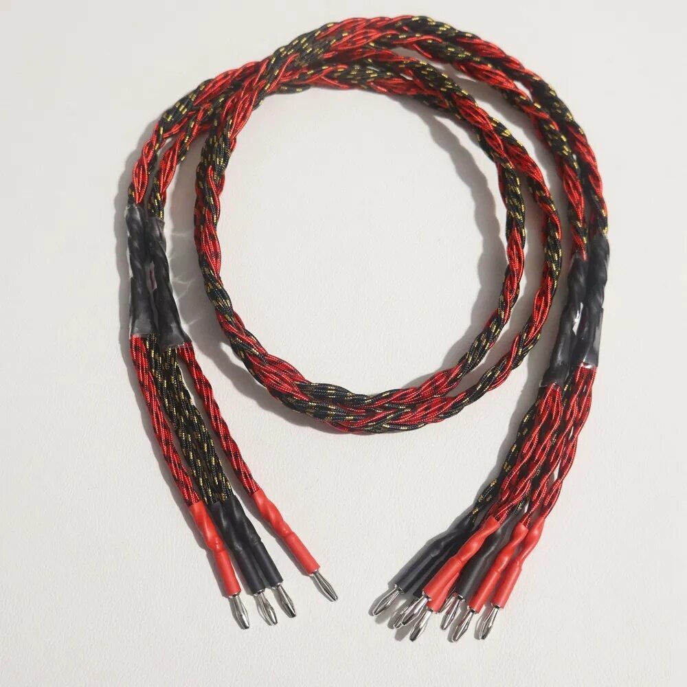 Western Electric Аудиокабель, 4 м, коричнево-красный