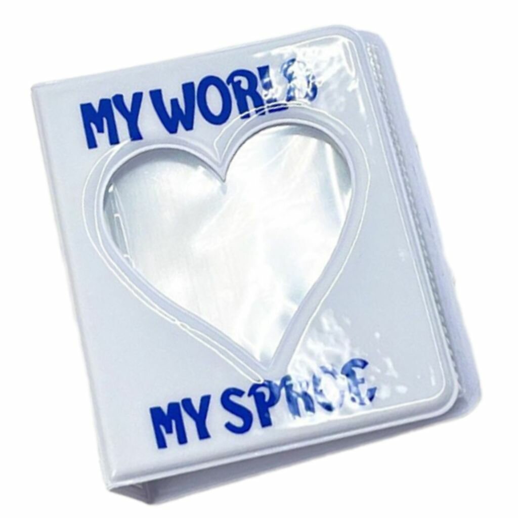 Альбом для хранения фотокарточек, 64 страницы - Белое сердце любви