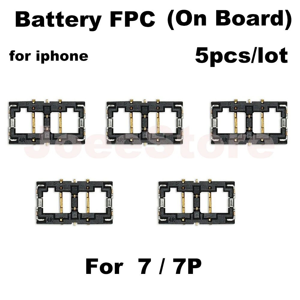 5 шт. разъем FPC для аккумулятора для iPhone X XS XR 11 12 13 14 15 Pro Max 6 6S 7 8 Plus, внутренний FPC на плате, зажим, штекер, детали гибкого кабеля 5x For 7 7Plus