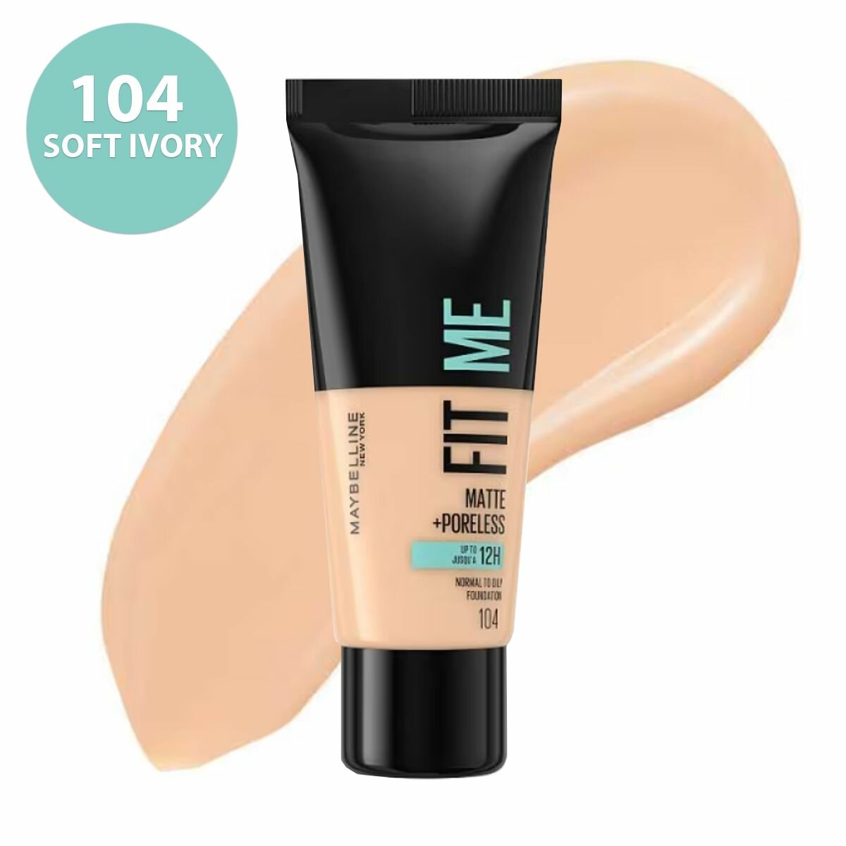Матирующий тональный крем Maybelline Fit Me! для сужения пор тон 104 Soft Ivory
