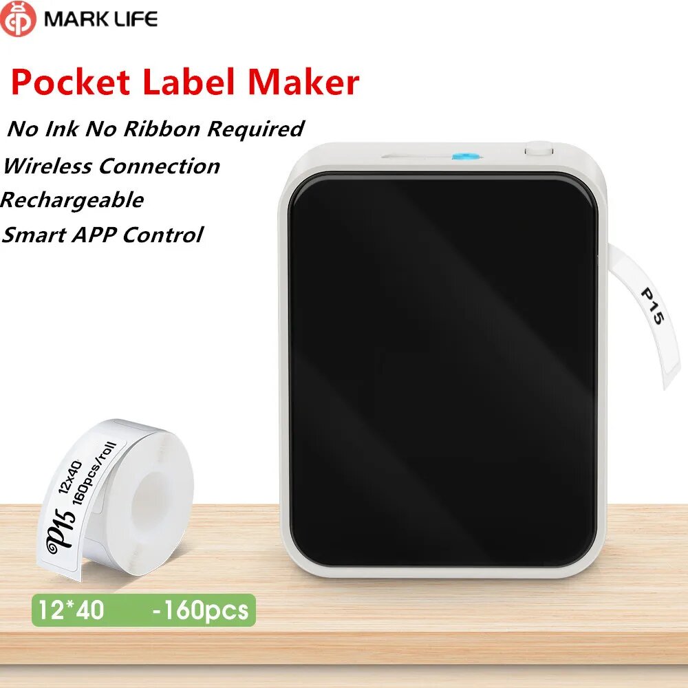 Marklife P15 Беспроводной Термопринтер Этикеток Белый, white
