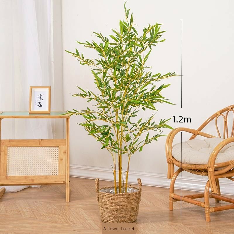 Искусственные растения в горшках под бамбук для использования в помещении, новые зеленые растения в китайском стиле