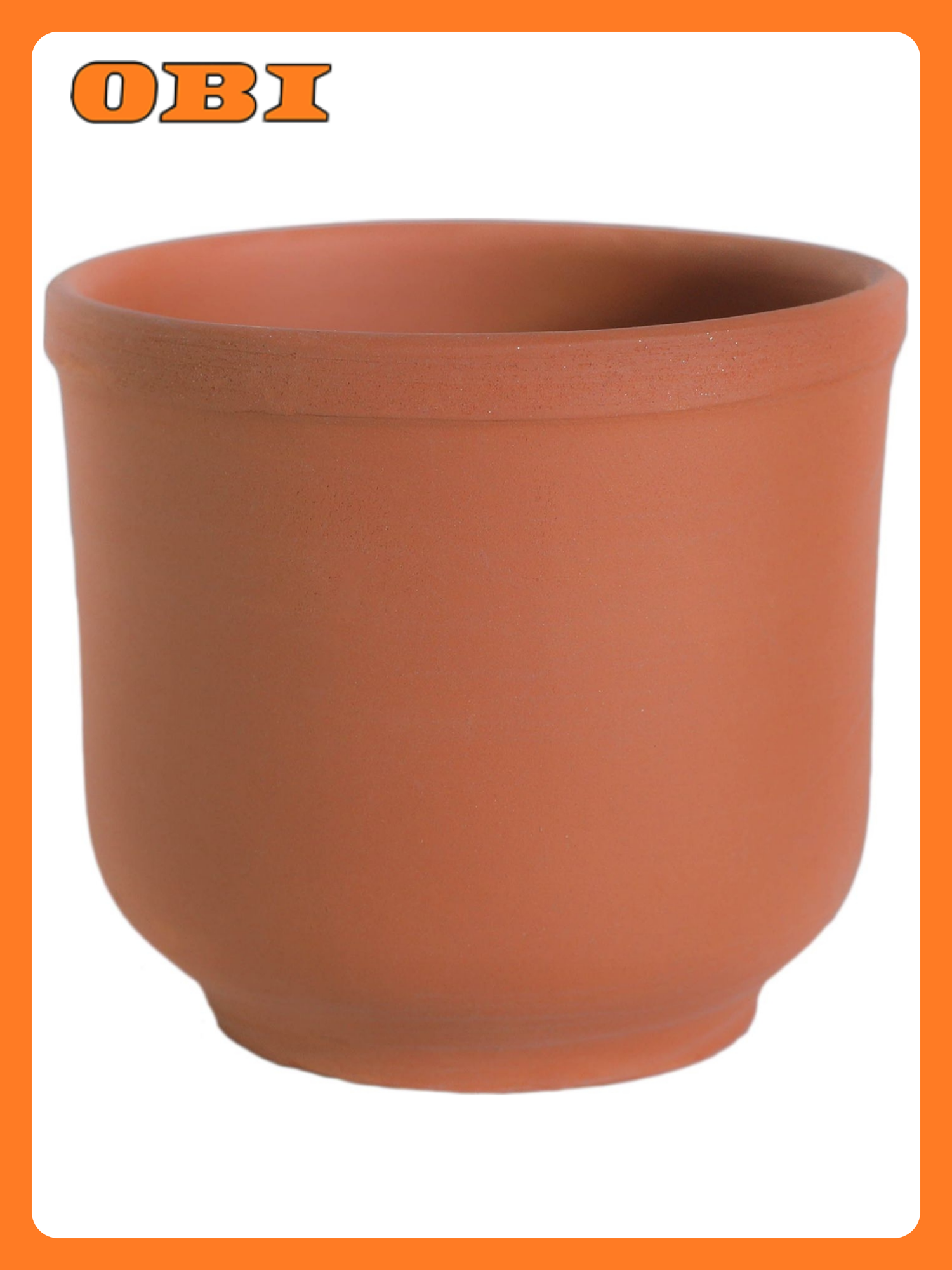 Горшок глиняный терракот №1 D9,5 H7