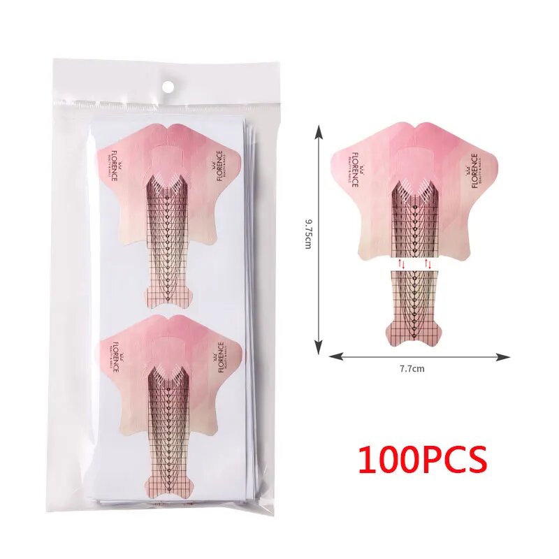 Формы для ногтей 100шт, Цвет: 100pcs
