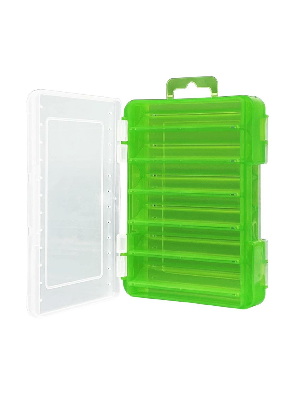 Коробка для снастей Многокамерная Двухсторонняя Рыболовные приманки и Крючки Контейнер для хранения