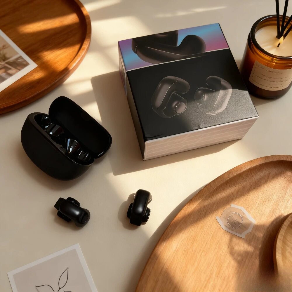 KLQ Открытые Клип-наушники V12 Bluetooth 5.3 Спорт Игра Стрим Чёткий Звук Надёжность