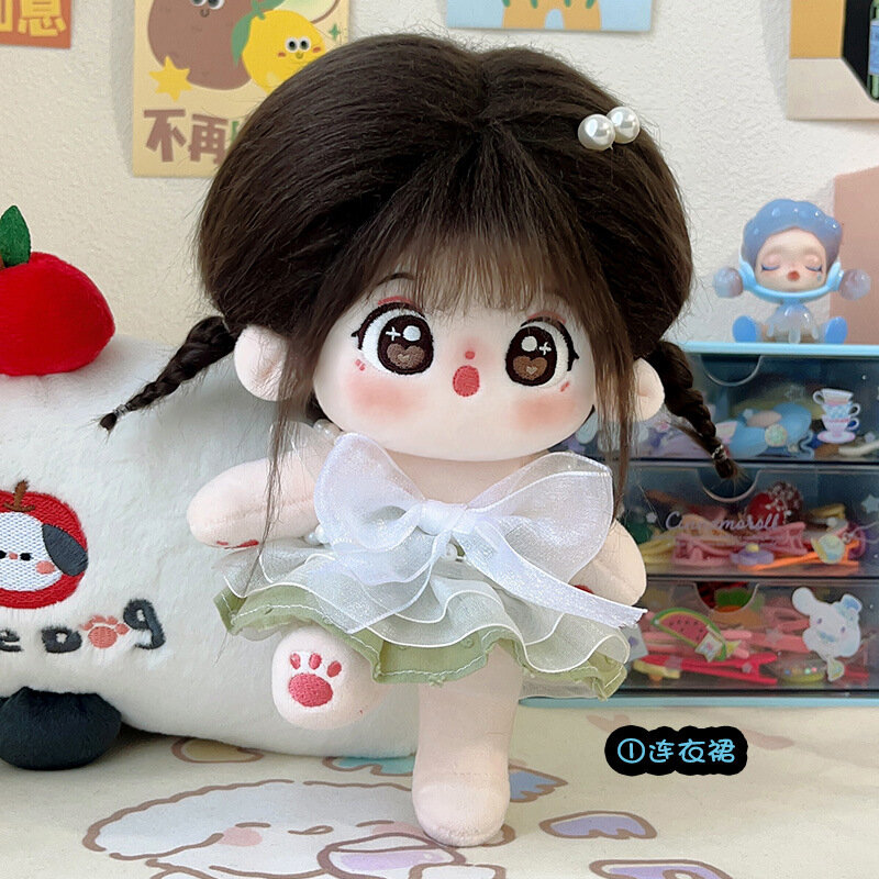 20 см хлопковая кукла девочка с каркасом, одежда для куклы, обнаженная кукла, игрушка для переодевания, подарок, в наличии