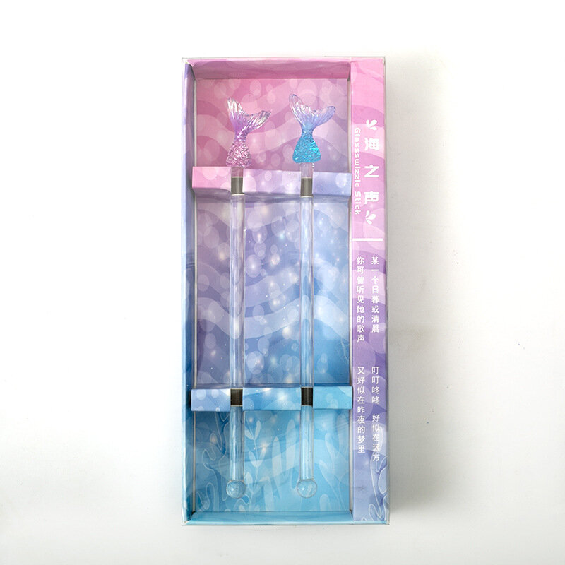 Розовая стеклянная мешалка для смешивания напитков, милый креативный длинный стержень для сока и кофе, удлиненная мешалка