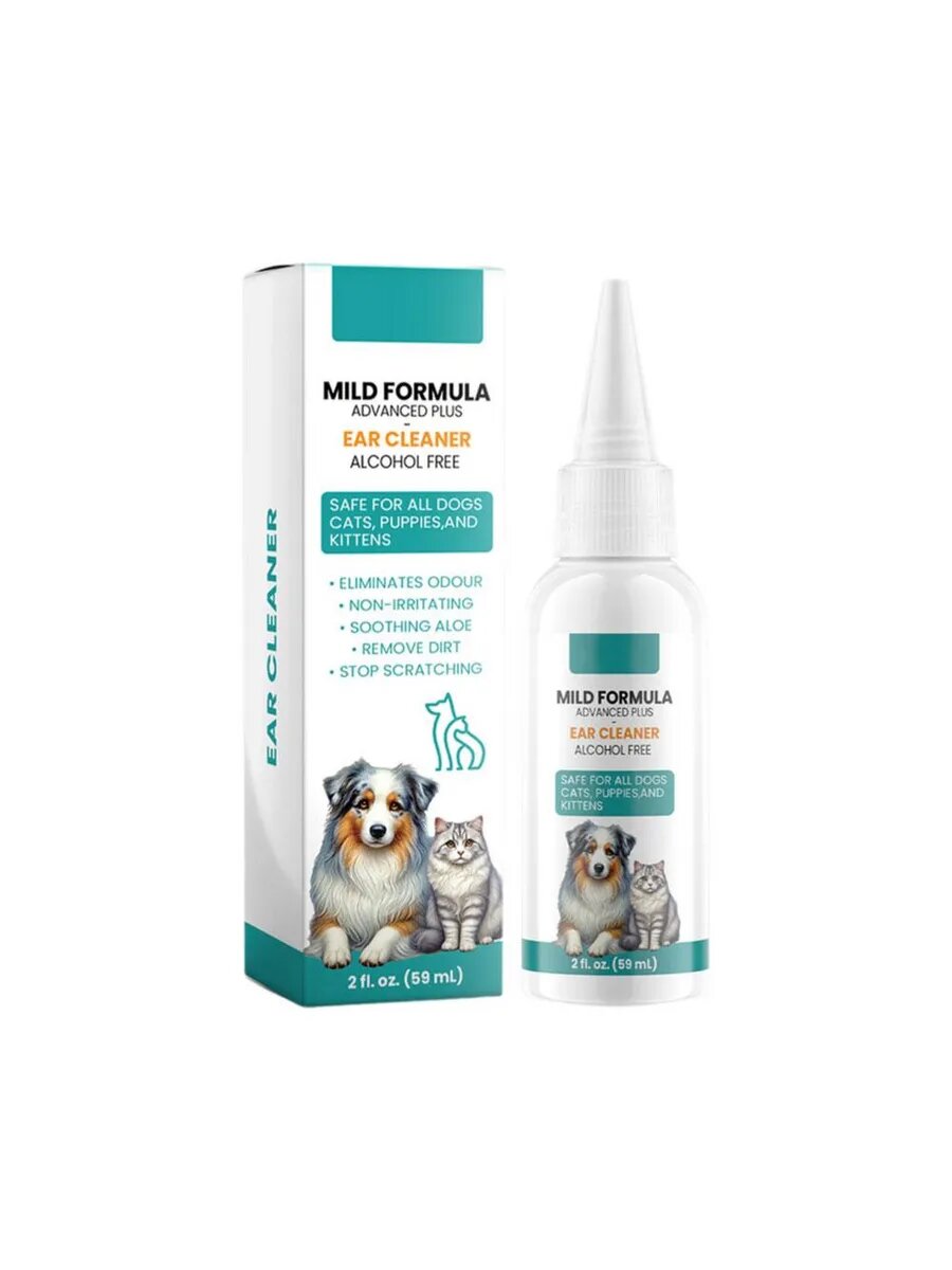 Очищающий лосьон для ушей животных, от клещей и грязи