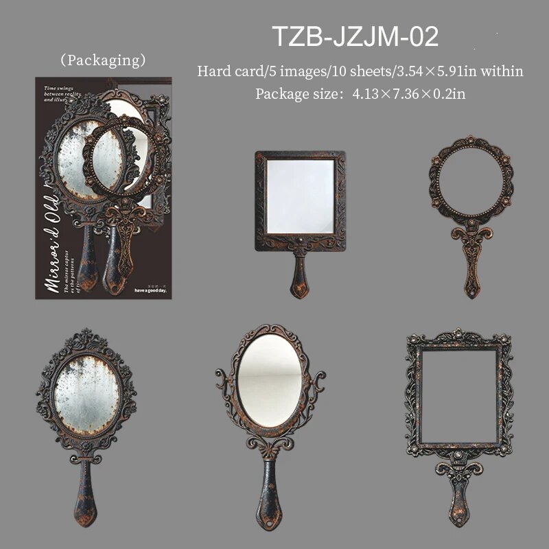 Винтажные наклейки Mirror Old Dream Series, TZB-JZJM-02