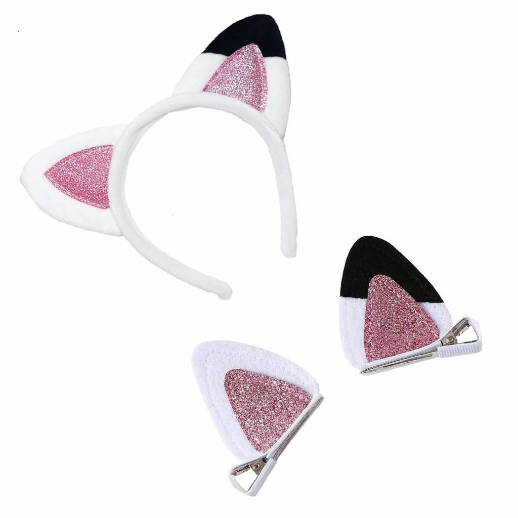 Плюшевая повязка на голову с кошачьими ушками для девочек-подростков и аксессуары для костюмов в стиле Аниме на Хэллоуин