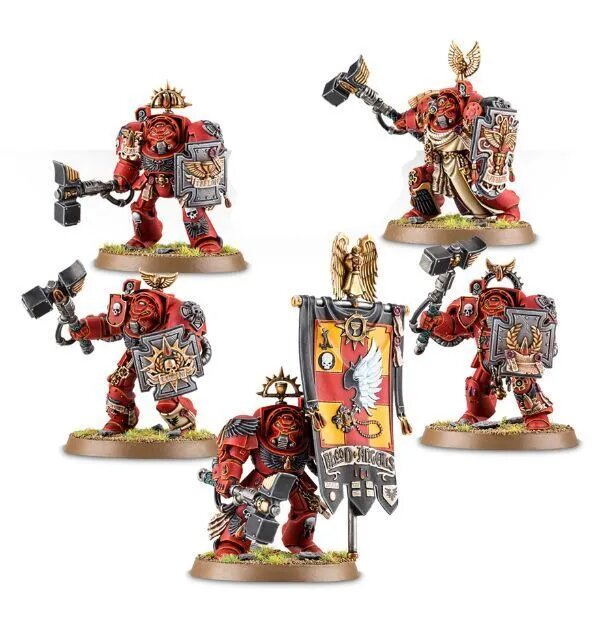 Смола вархаммер 40000 миниатюра Blood Angels Terminator Assault Squad warhammer 40000 миниатюры днд настольной игры Упражнения для раскрашивания