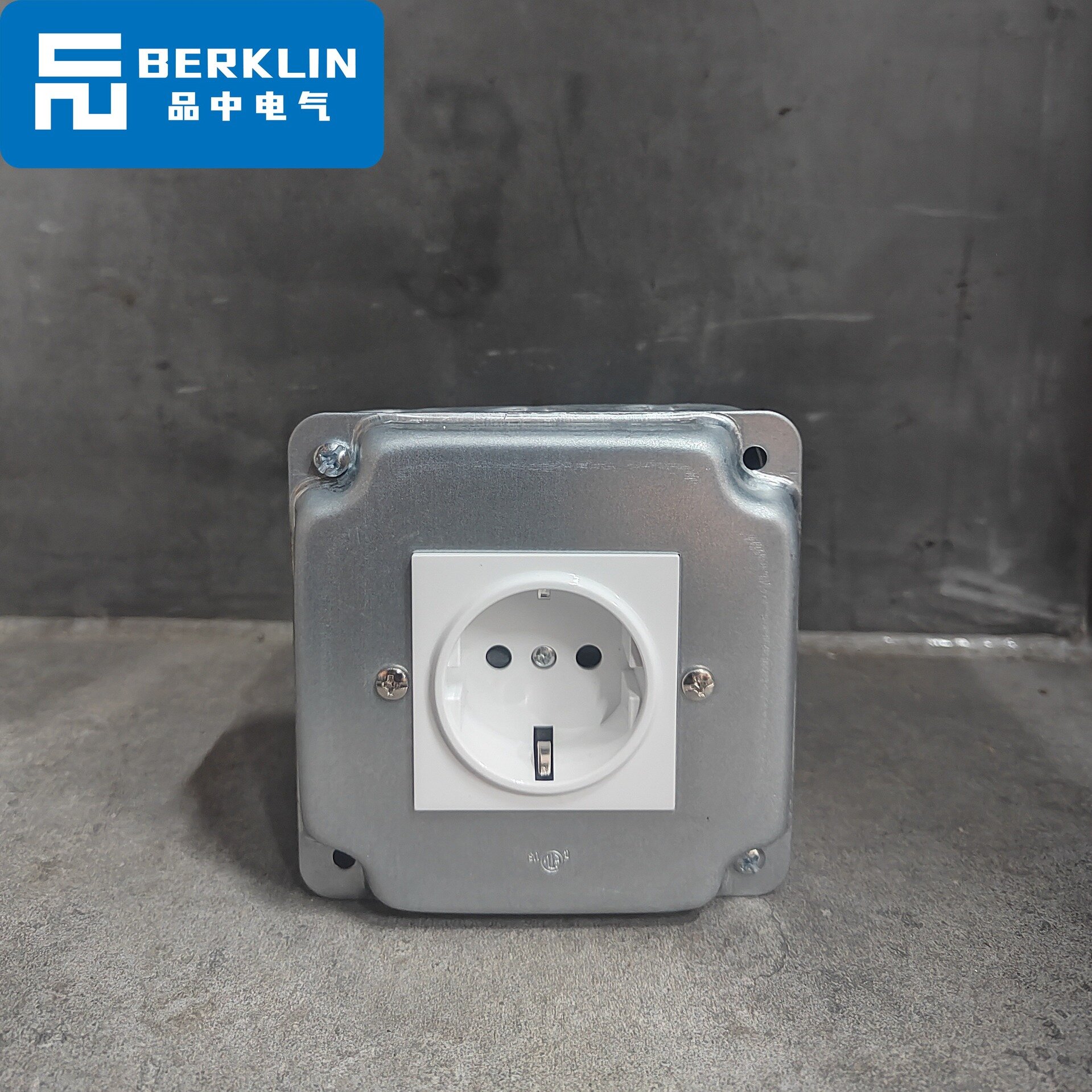 Berklin Industrial Европейский стандарт настенный розетка белый 1 гнездо