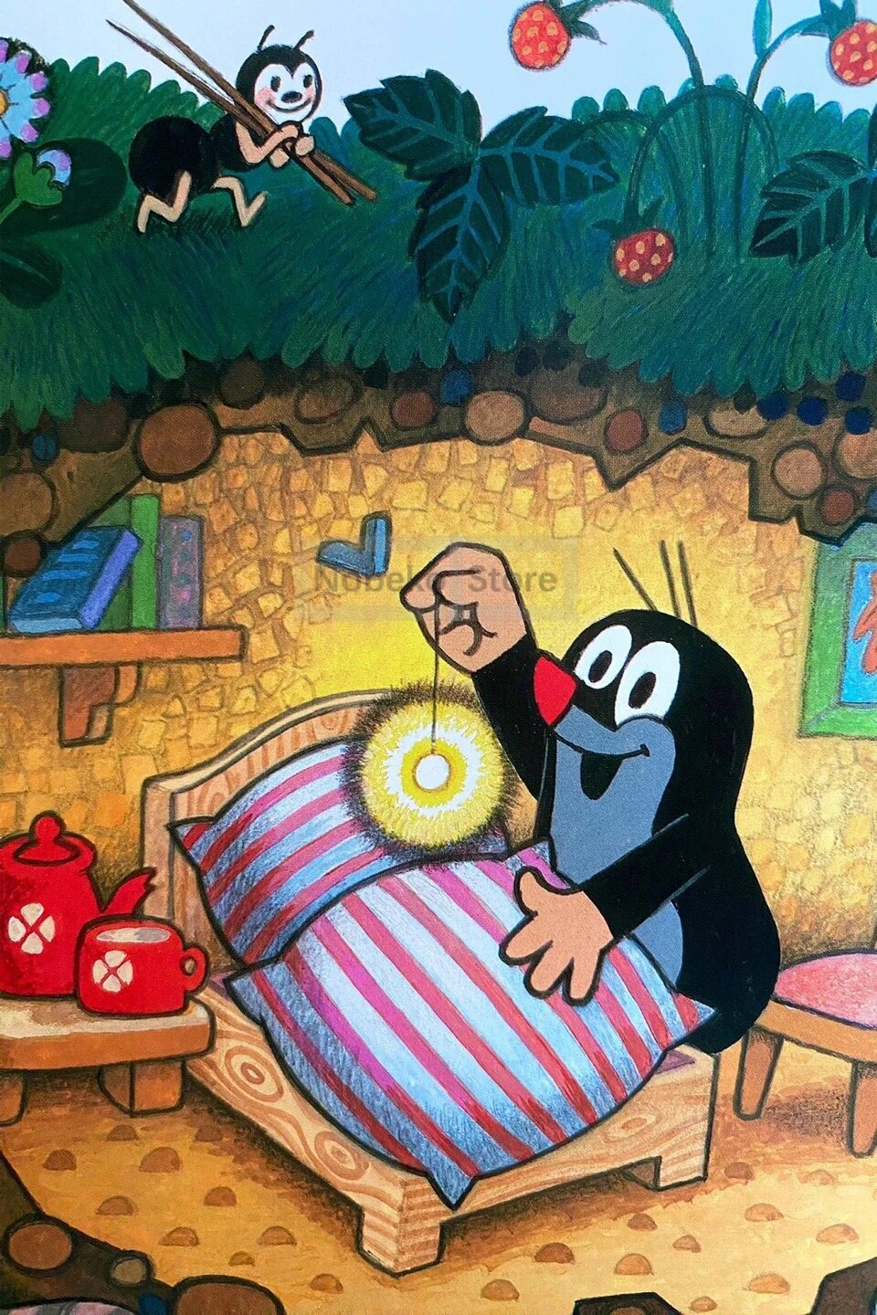 Картина на холсте "Кротик" Черный, 6, 60X90cm Unframed