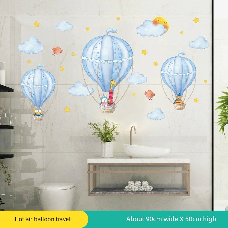 Наклейки для ванной комнаты и туалета в океанском стиле, водонепроницаемые наклейки на плитку, чтобы скрыть уродливые