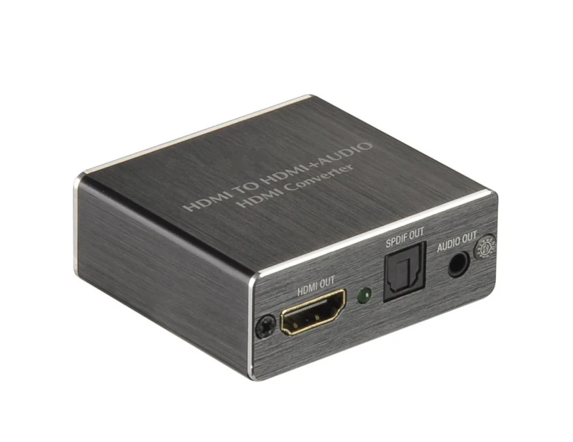 Конвертер-экстрактор аудио HDMI в HDMI и оптический TOSLINK SPDIF + 3.5mm стереоаудио, сплиттер HDMI аудио, адаптер, 4K x 2K, поддержка 24bit/30bit/36bit глубокого цвета, 1080P/60Hz, 3D/24Hz, HDMI 1.4b, HDCP 1.4, 3 режима EDID (Pass/2CH/5.1CH)