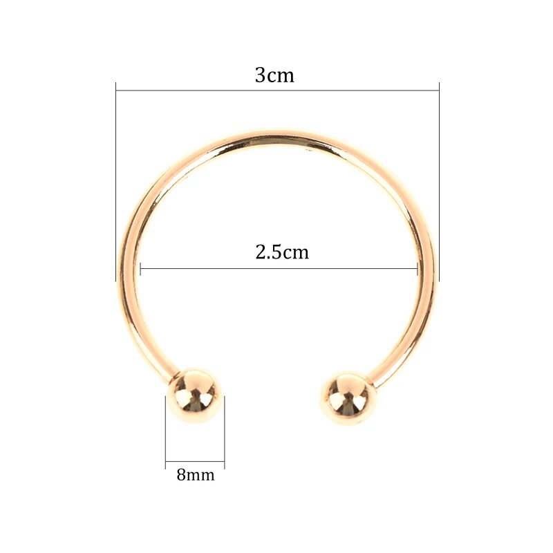Кольцо для пирсинга, 3cm, Gold, Желтый