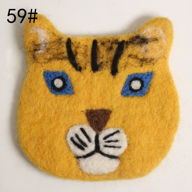 Подставка под чай из войлока ручной работы GPW5ins, милый животный коврик, теплоизоляционный коврик, очаровательное украшение, реквизит для фото