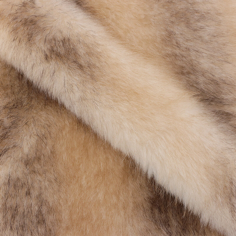 В наличии Полностью полиэстеровая ткань с эффектом выцветания из лисьего меха, длинный плюшевый материал, высокий-низкий мех, белый плюшевый материал, осенне-зимний меховой воротник, ткань для декора кукол