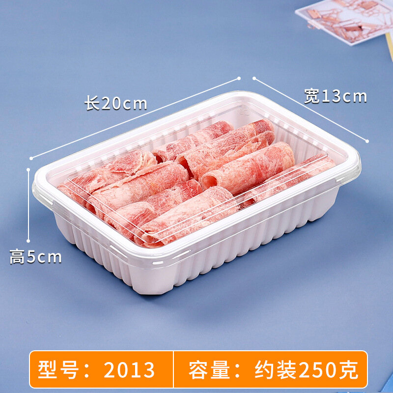 Оптовая упаковка для рулетов из говядины и ягненка, высококачественная упаковка для жирных ломтиков говядины, черное дно, одноразовая пластиковая коробка из ПП для замороженных продуктов