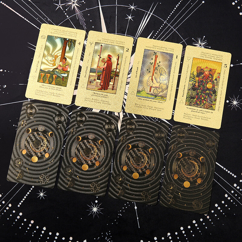 Кросс-бордерные популярные карты Таро, оригинальный полный набор карт Таро, PET водонепроницаемые карты для настольных игр, настраиваемые карты Таро