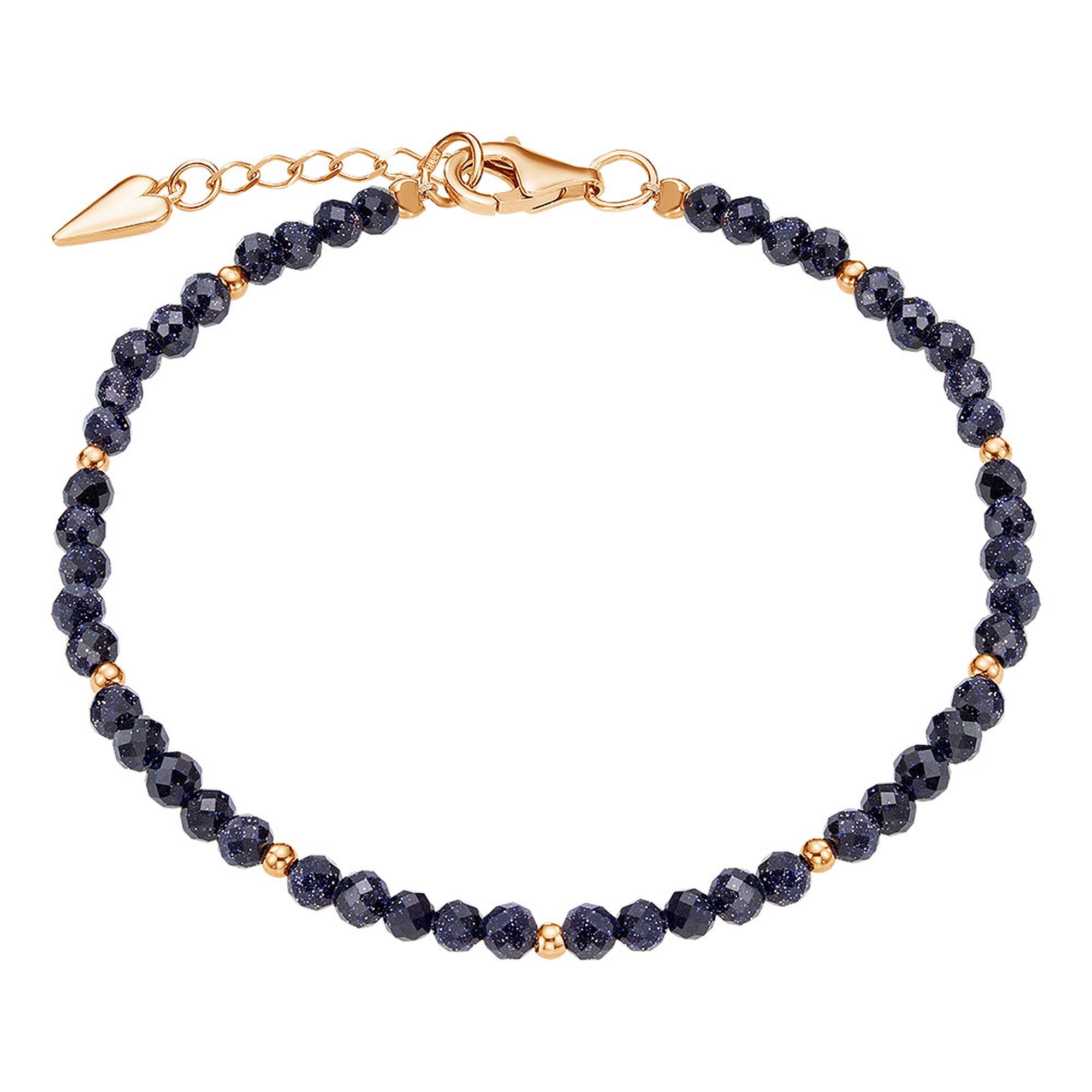 Браслет, серебро, 925 проба, золочение, шпинель