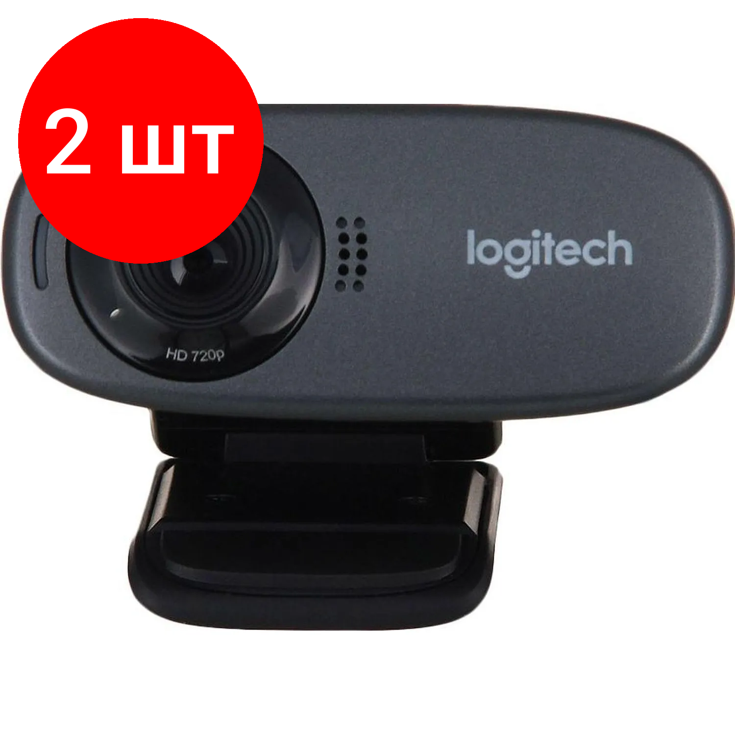 Комплект 2 штук, Веб-камера Logitech HD Webcam C310, черный