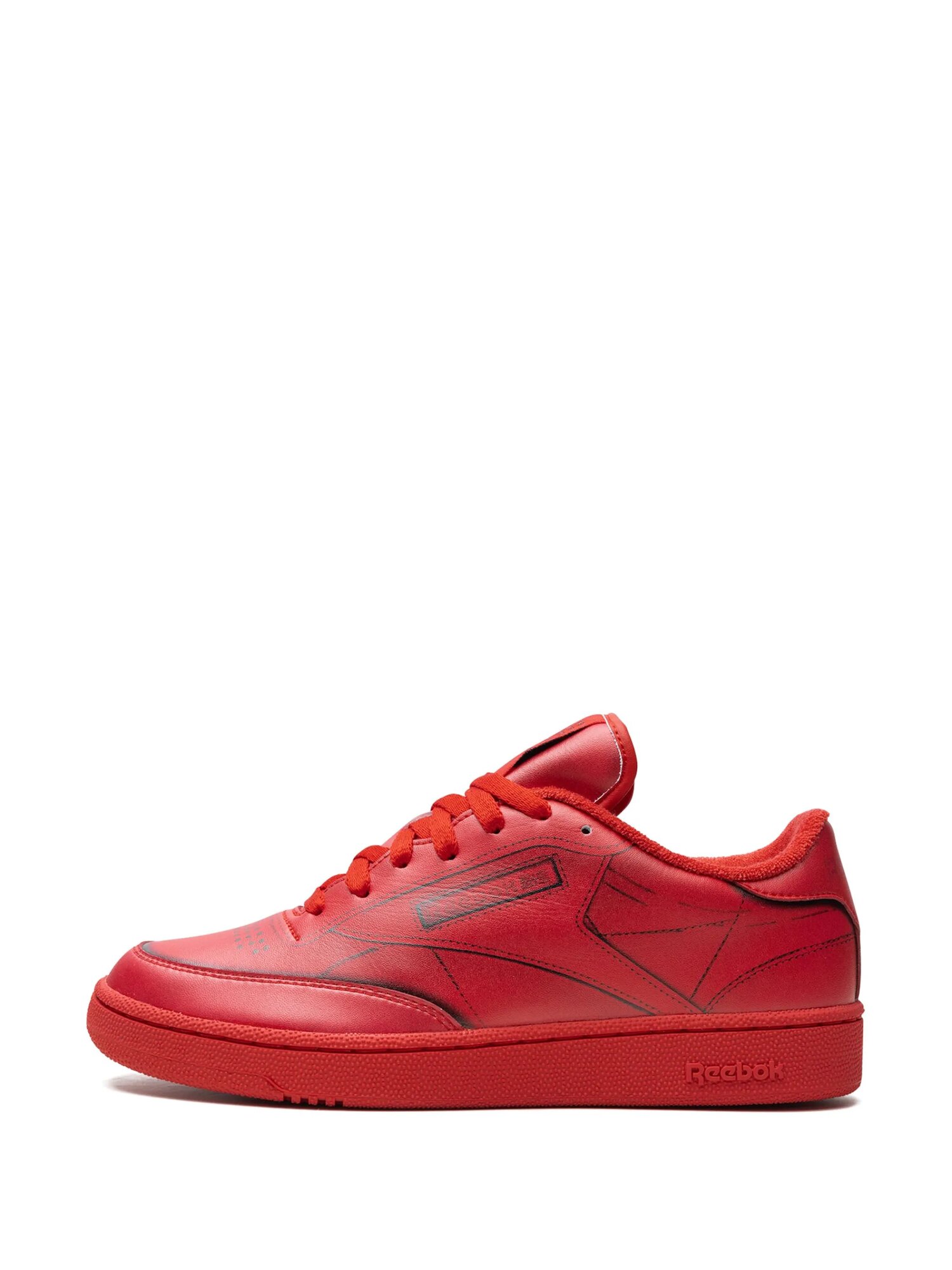 Кроссовки Reebok x Maison Margiela Club C, размер 5 US, красный — фото 1